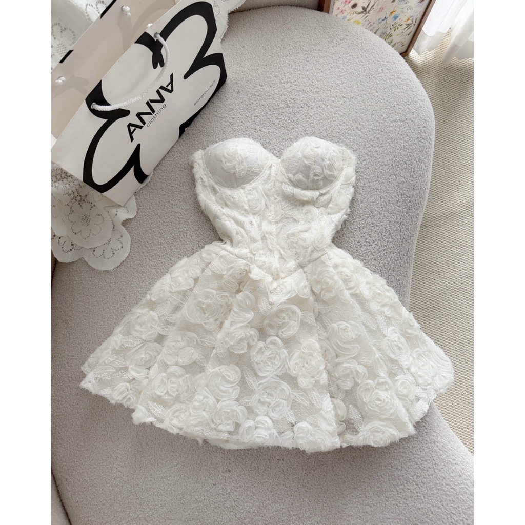 Đầm Kiểu Nữ Hoa Nổi Cúp Ngực Anna - Musa Dress | Shopee Việt Nam