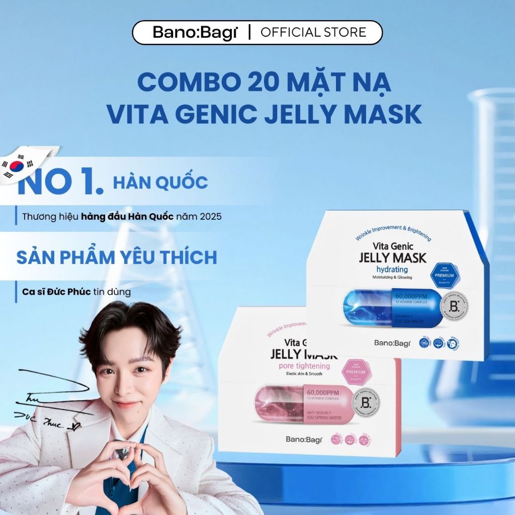 [SPD] COMBO 20 Mặt Nạ BANOBAGI Jelly Mask Hỗ Trợ Dưỡng Ẩm, Cải Thiện ...