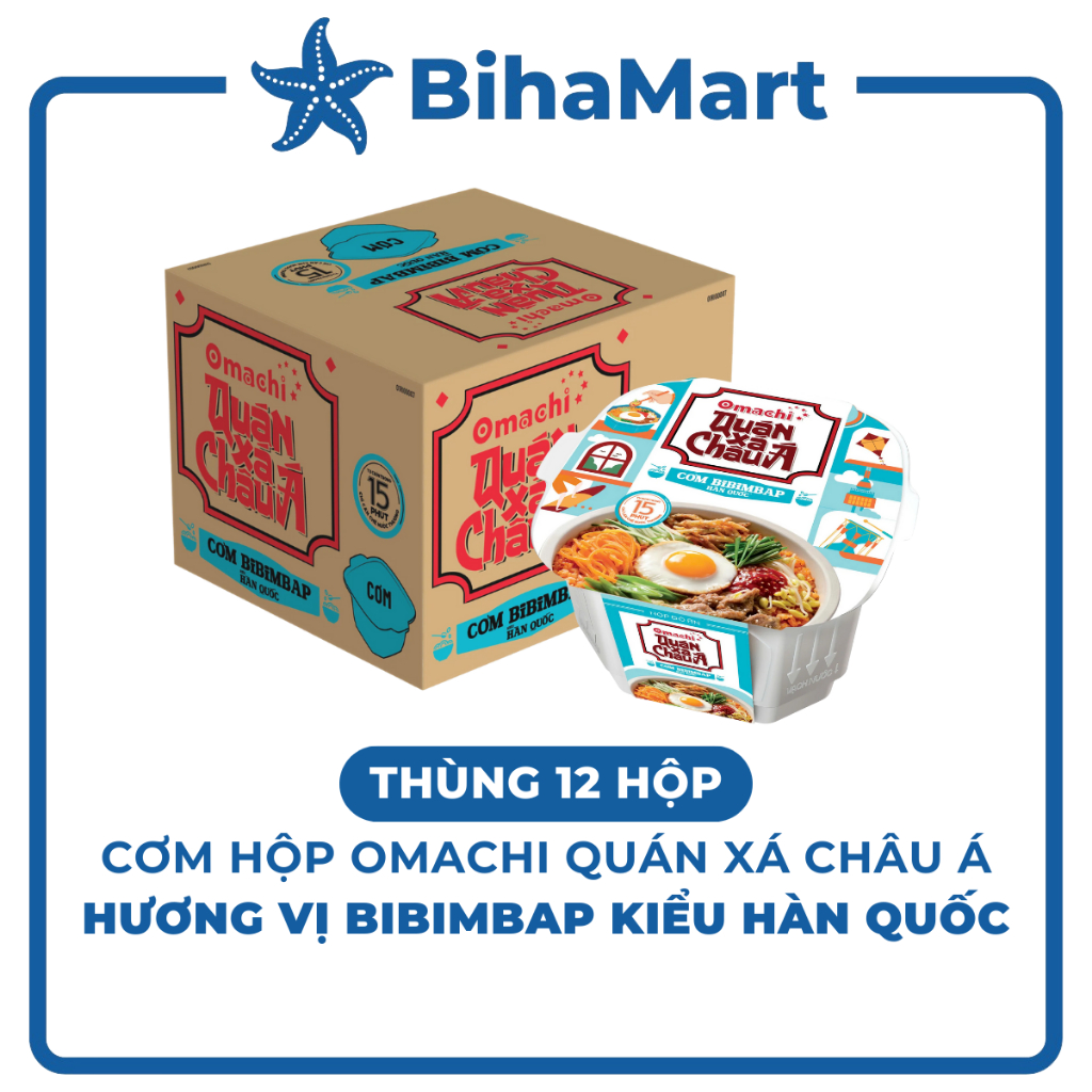 [THÙNG12HỘP]-MASAN- Cơm Omachi quán xá châu Á hương vị Bibimbap Hàn ...