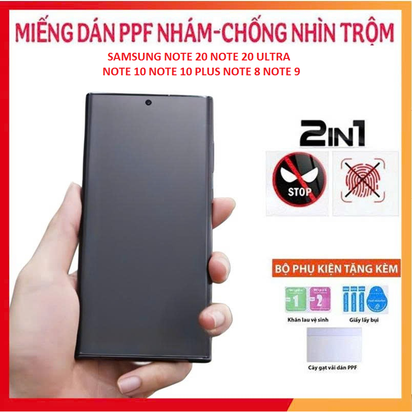PPF 2 IN 1- PPF Nhám Chống Nhìn Trộm dành cho Samsung Note 20 Note 20 ...