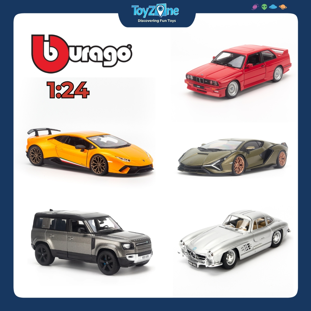 Mô hình xe BBURAGO tỉ lệ 1:24 Mercedes, Lambor, Ferrari, BMW, Land ...