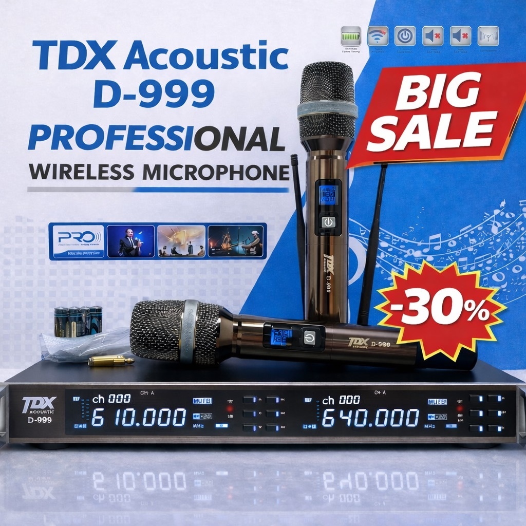 Micro Không Dây TDX Acoustic D-999 | Karaoke Gia Đình, Chống Hú, Hát ...