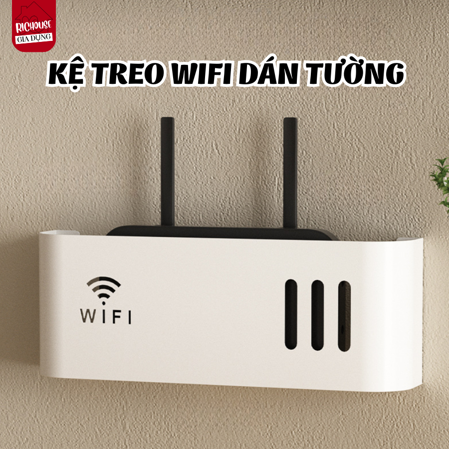 Kệ đựng wifi treo tường, Kệ wifi đặt modem, đầu kỹ thuật số, ổ cắm điện ...