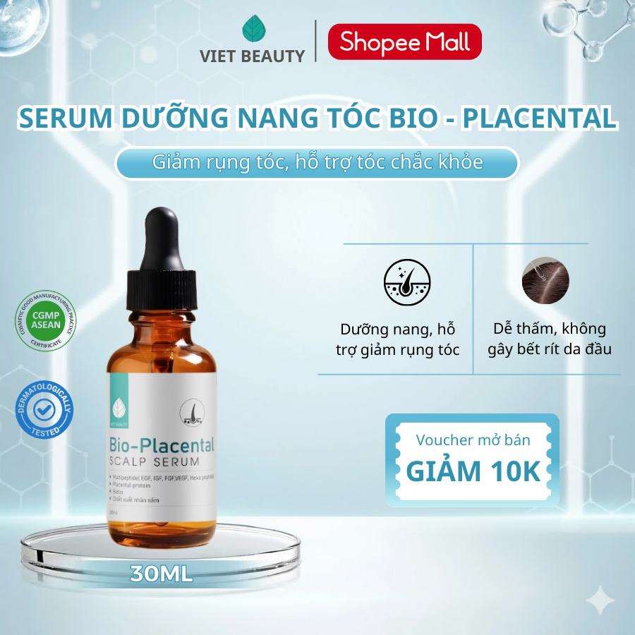 Serum dưỡng nang tóc Bio-Placental giúp nuôi dưỡng nang tóc và da đầu ...