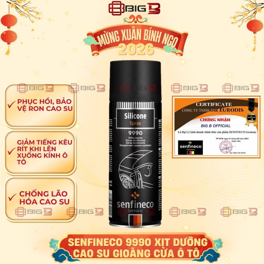 Xịt Dưỡng Cao Su Gioăng Cửa Ô Tô SENFINECO 9990 nhập khẩu ĐỨC - CHÍNH ...