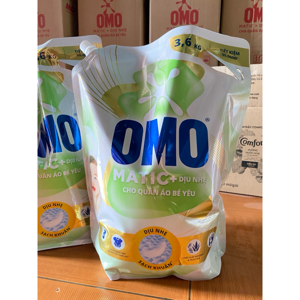 NƯỚC GIẶT OMO MATIC 3,6kg - DỊU NHẸ SẠCH KHUẨN - CHO QUẦN ÁO BÉ YÊU ...