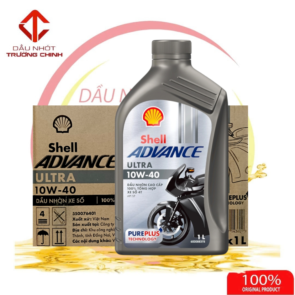 Thùng Nhớt Shell Advance Ultra 10W40 1L SP dành cho Xe Phân khối lớn ...