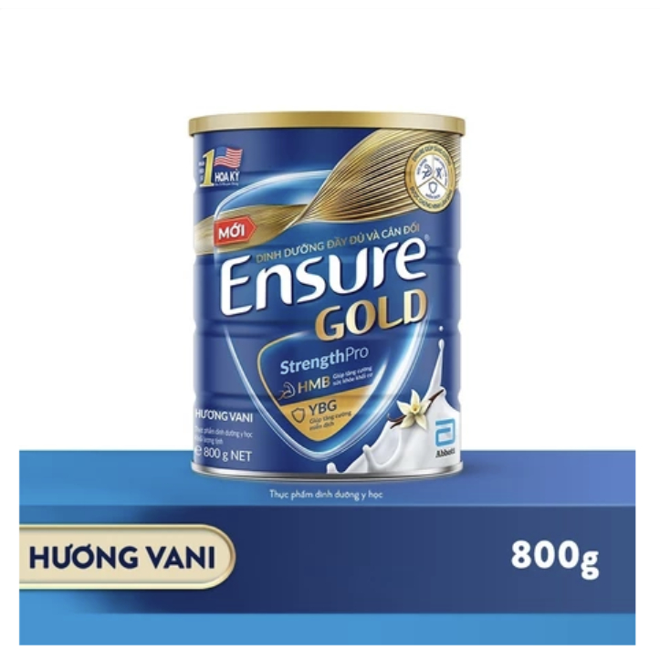 Sữa bột Ensure Gold Strength Pro HMB+YBG 800g - Hương Vani - Date Mới ...