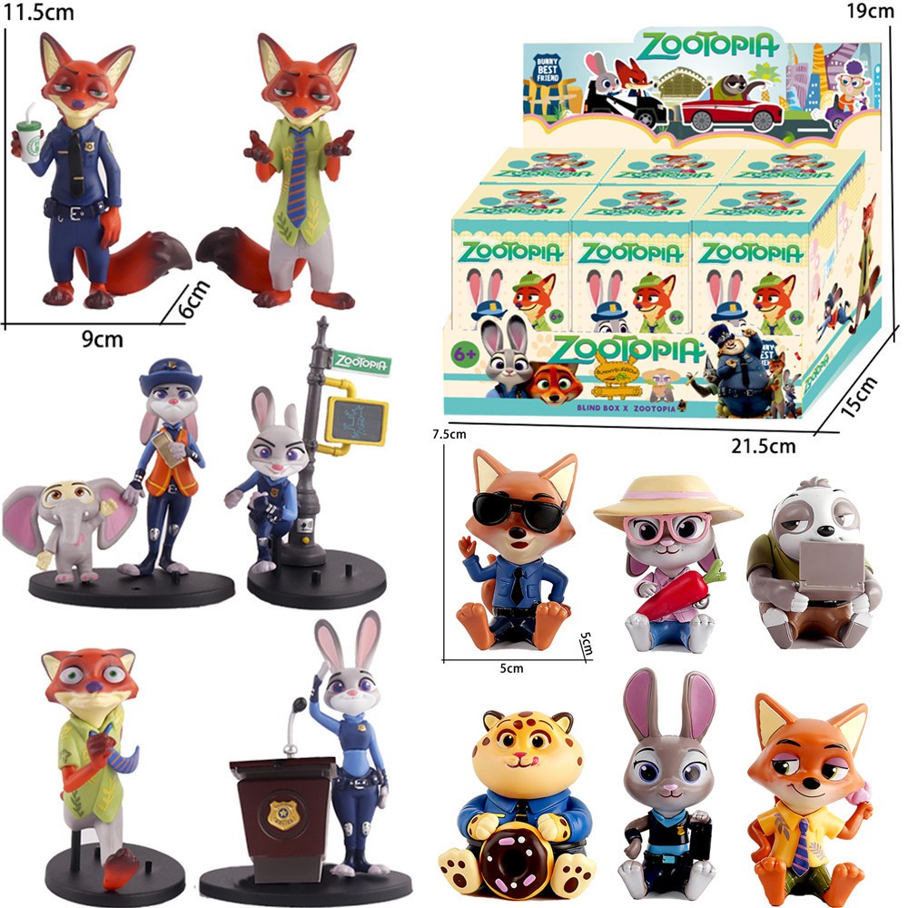 Mô Hình Phim Hoạt Hình Zootopia,Nick Wilde,Sĩ quan Judy Hopps Siêu Cute ...