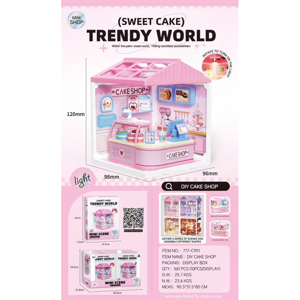 🍔 MÔ HÌNH DIY CỬA HÀNG HAMBURGER, CAKE SHOP, BUBBLE TEA, ICE - CREAM ...