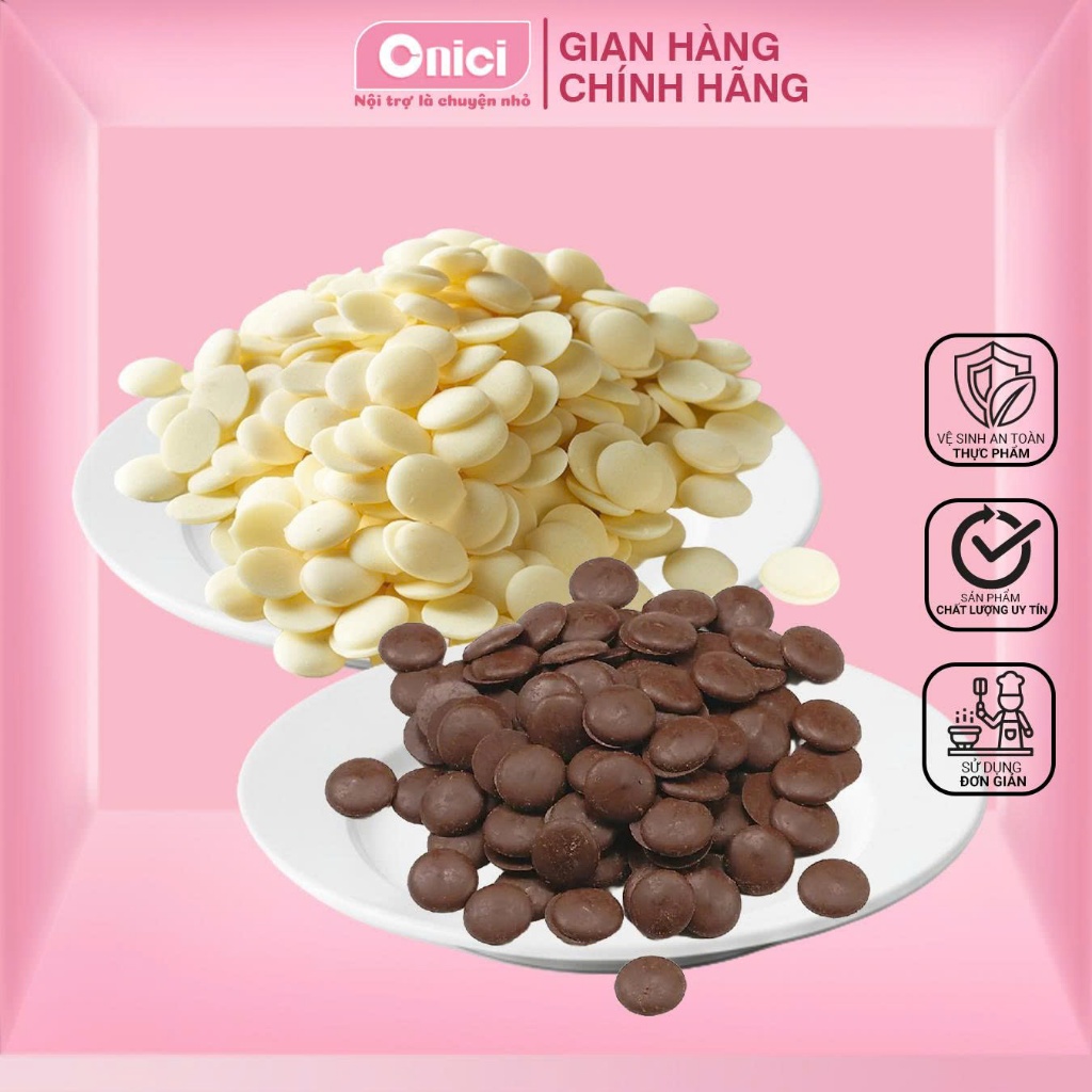 Socola đen, socola trắng 250gr tự chọn ONICI nguyên liệu làm chocolate ...