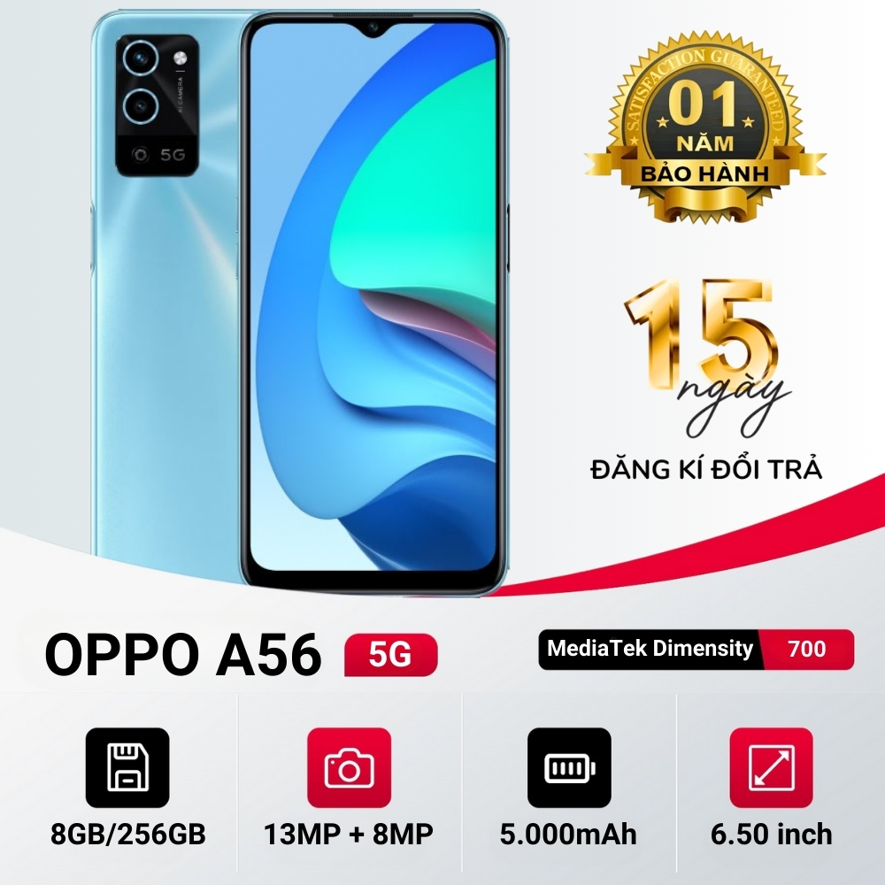 Điện Thoại OPPO A56 5G 8GB/256GB – Chụp Ảnh Đẹp | Màn Hình Rộng | Máy ...