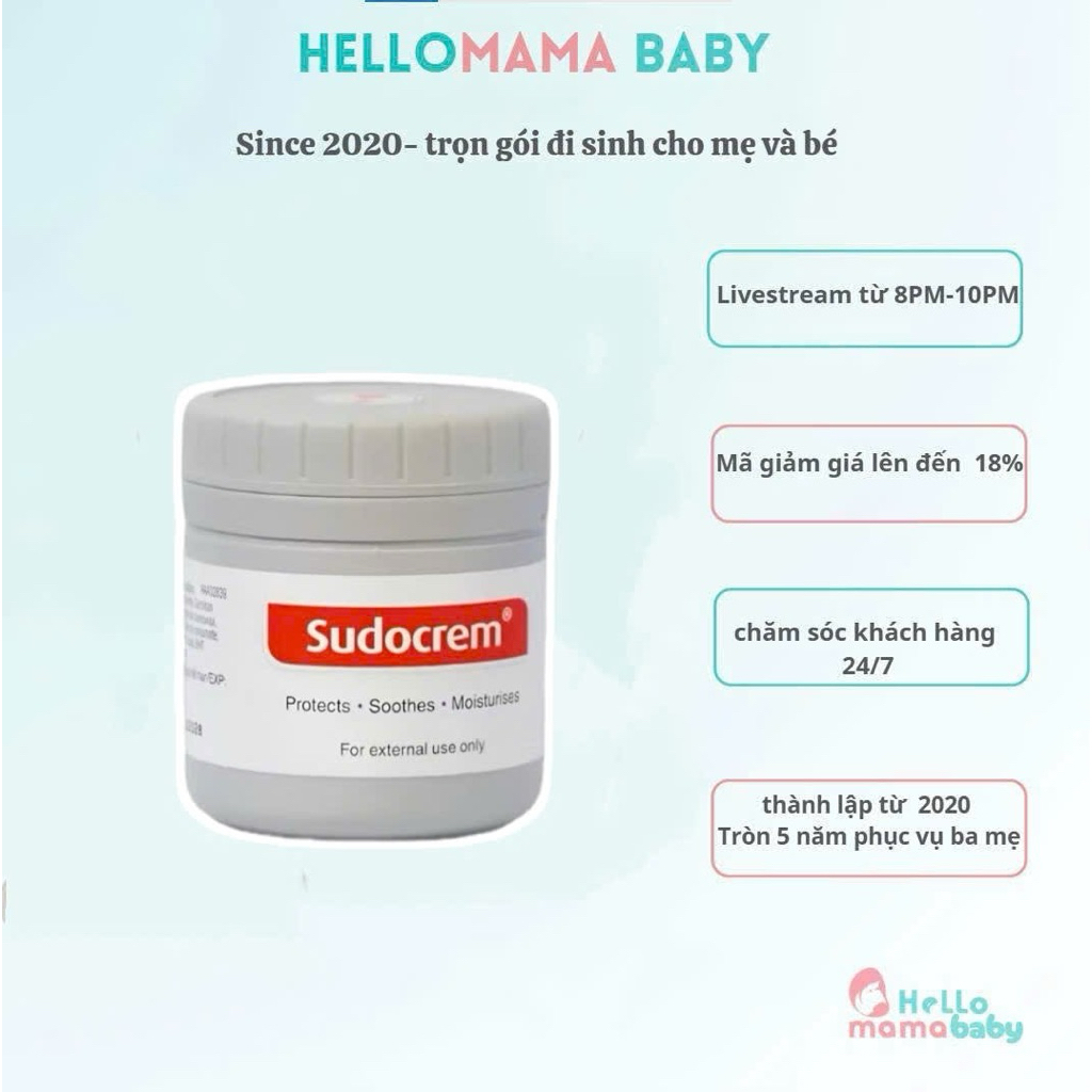 Kem Hăm Sudo Baby Cream-Khi bé bị hăm đỏ, mẩn, sần, chỉ cần bôi 1 lớp ...