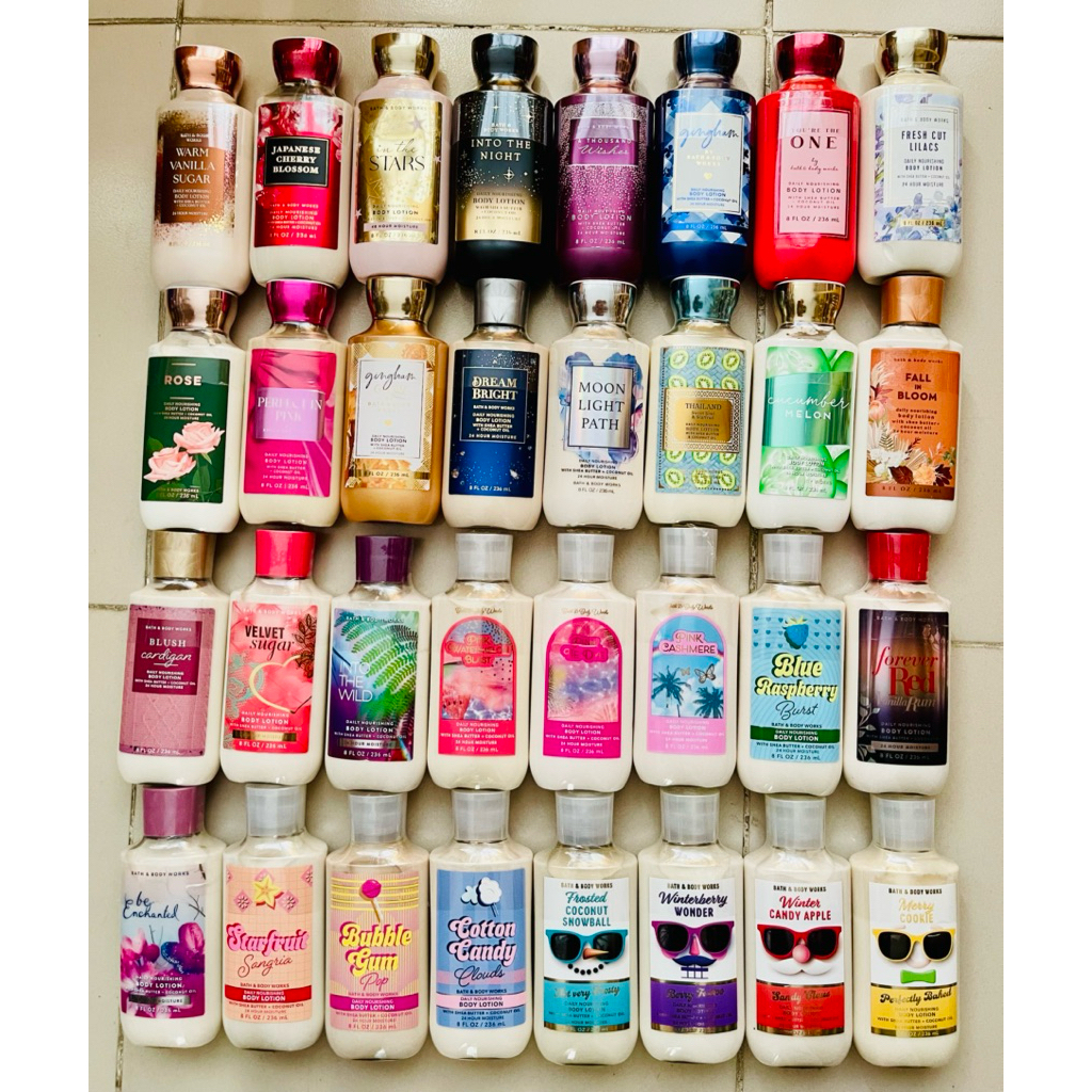 Đủ mùi dưỡng thể (lottion) chính hãng mỹ bath body works 236ml | Shopee ...