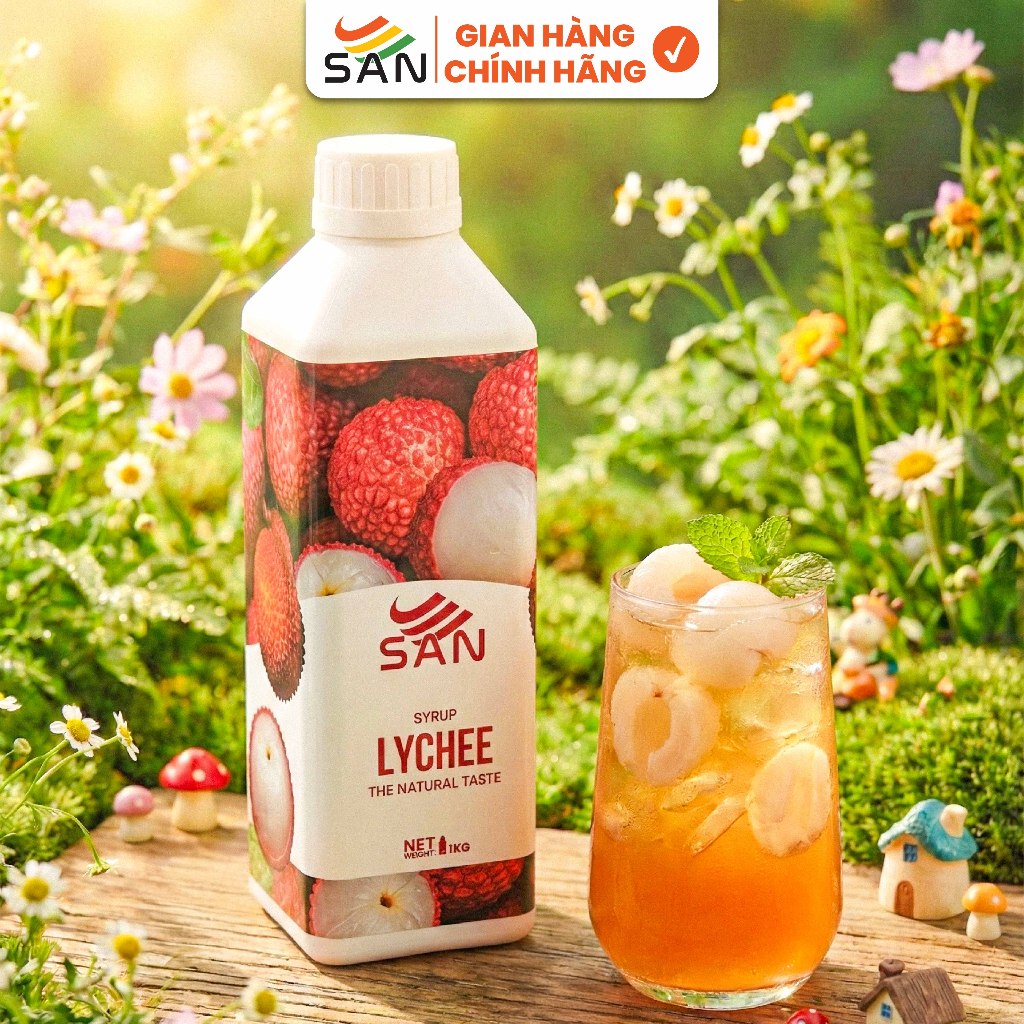Syrup/siro VẢI SAN (có mẫu thử) - Trái Cây Tự Nhiên - Hương Thơm, Màu ...