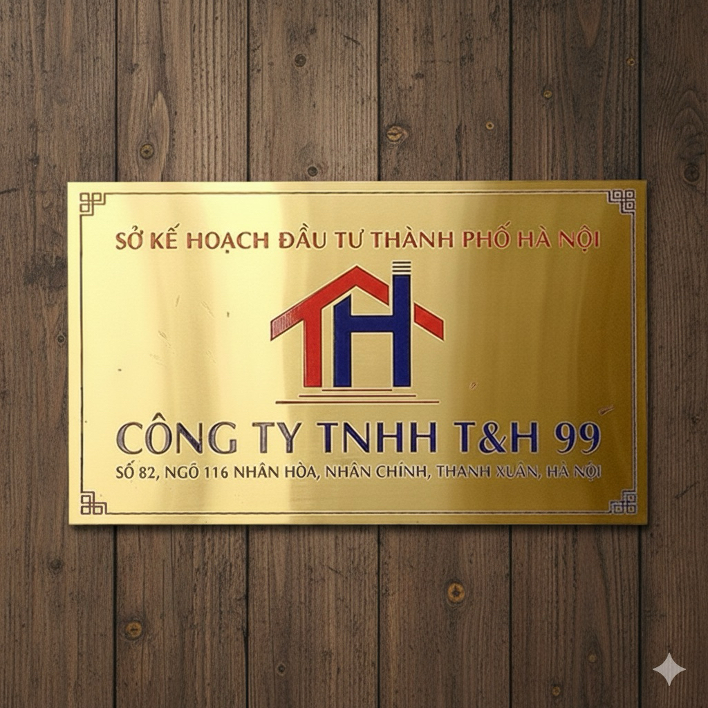 Biển Tên Công Ty Alu Vàng Gương Cao Cấp - Sáng Bóng Như Gương, Giá Rẻ ...