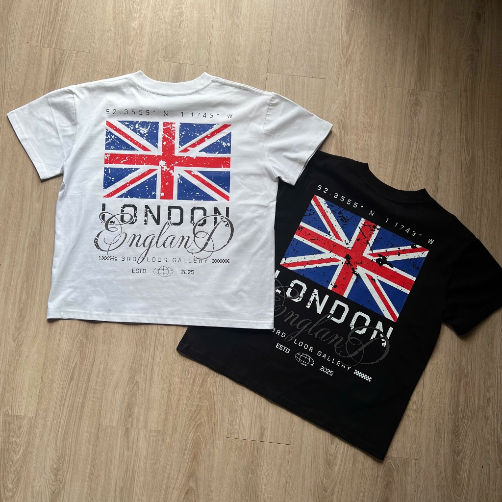 Áo Thun LonDon Nước Anh Form Boxy 100% Cotton Cổ Tròn Tay Ngắn Tôn Dáng ...