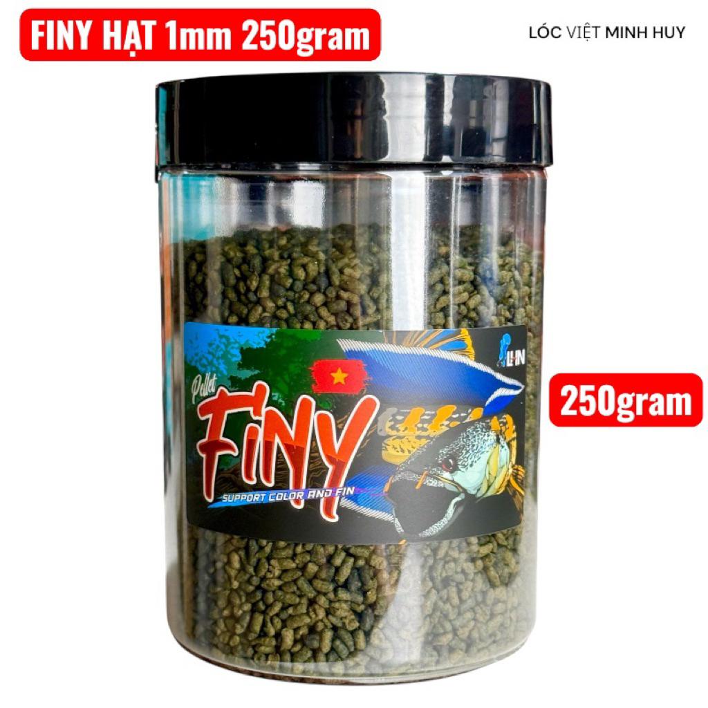 Cám Finy Hạt 1mm 250 gram -Hỗ trợ vây kì cao kích màu sắc cho lóc lạnh ...