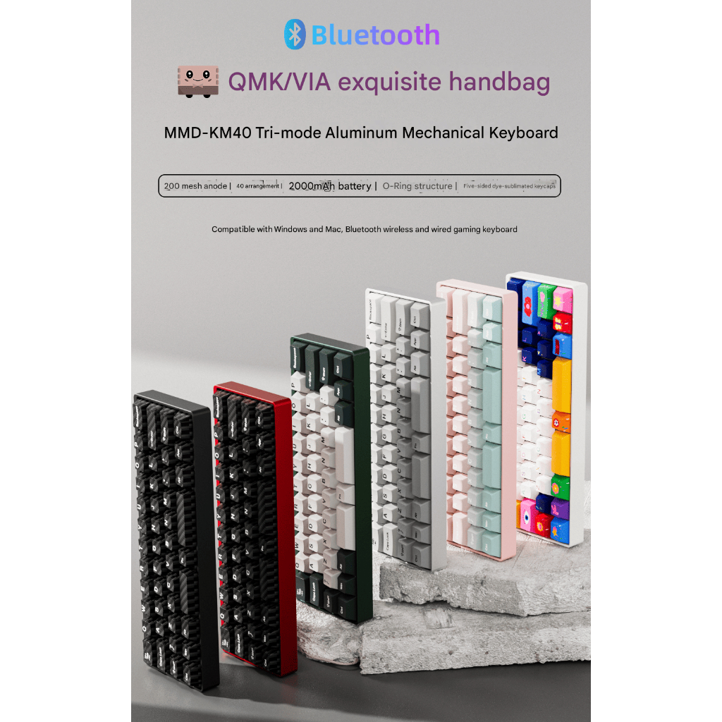 Bàn Phím Cơ MMD KM40 V2 | Case Nhôm | 3 Modes | Layout Cực Gọn | Shopee ...