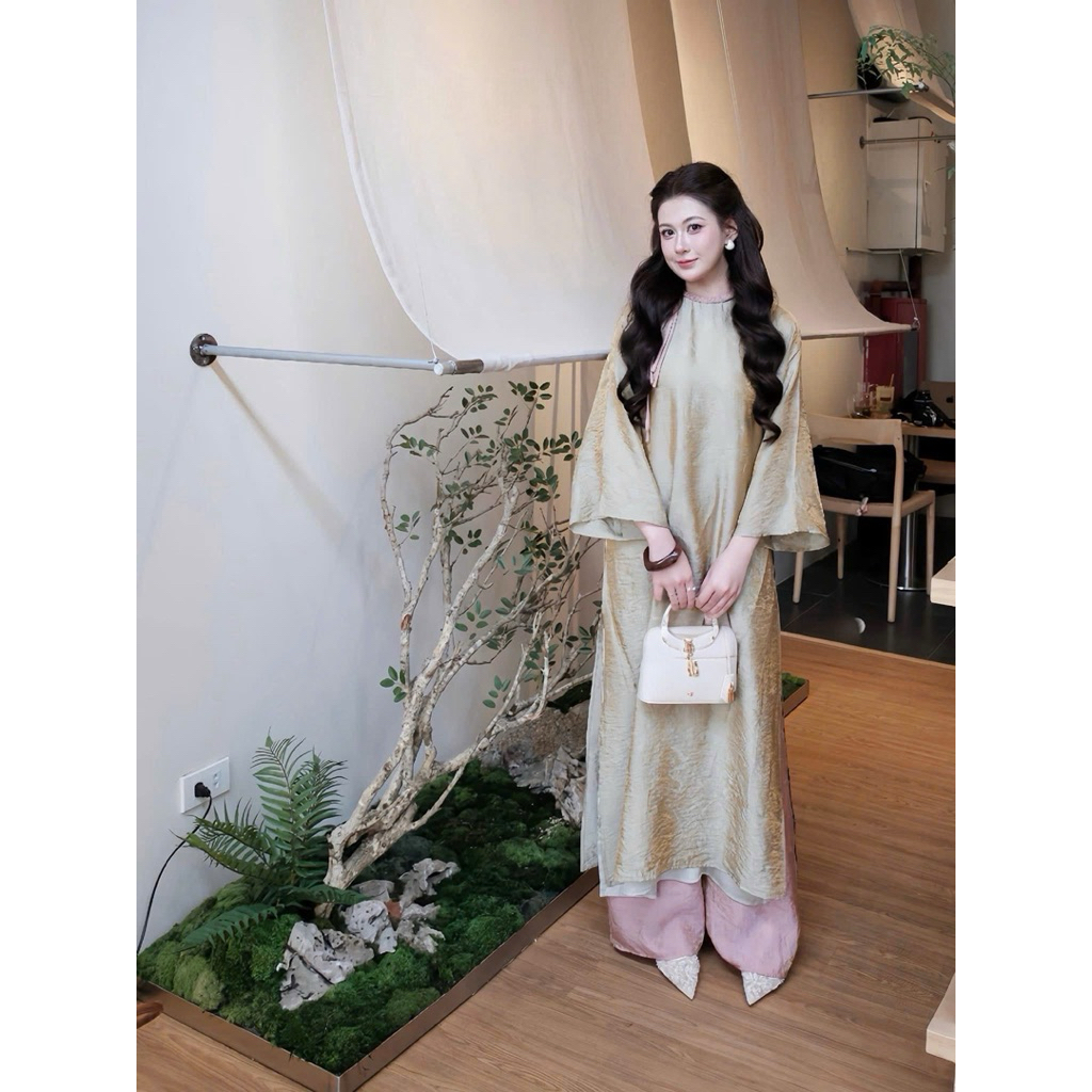 Set áo dài Viên Niên LLX | Shopee Việt Nam