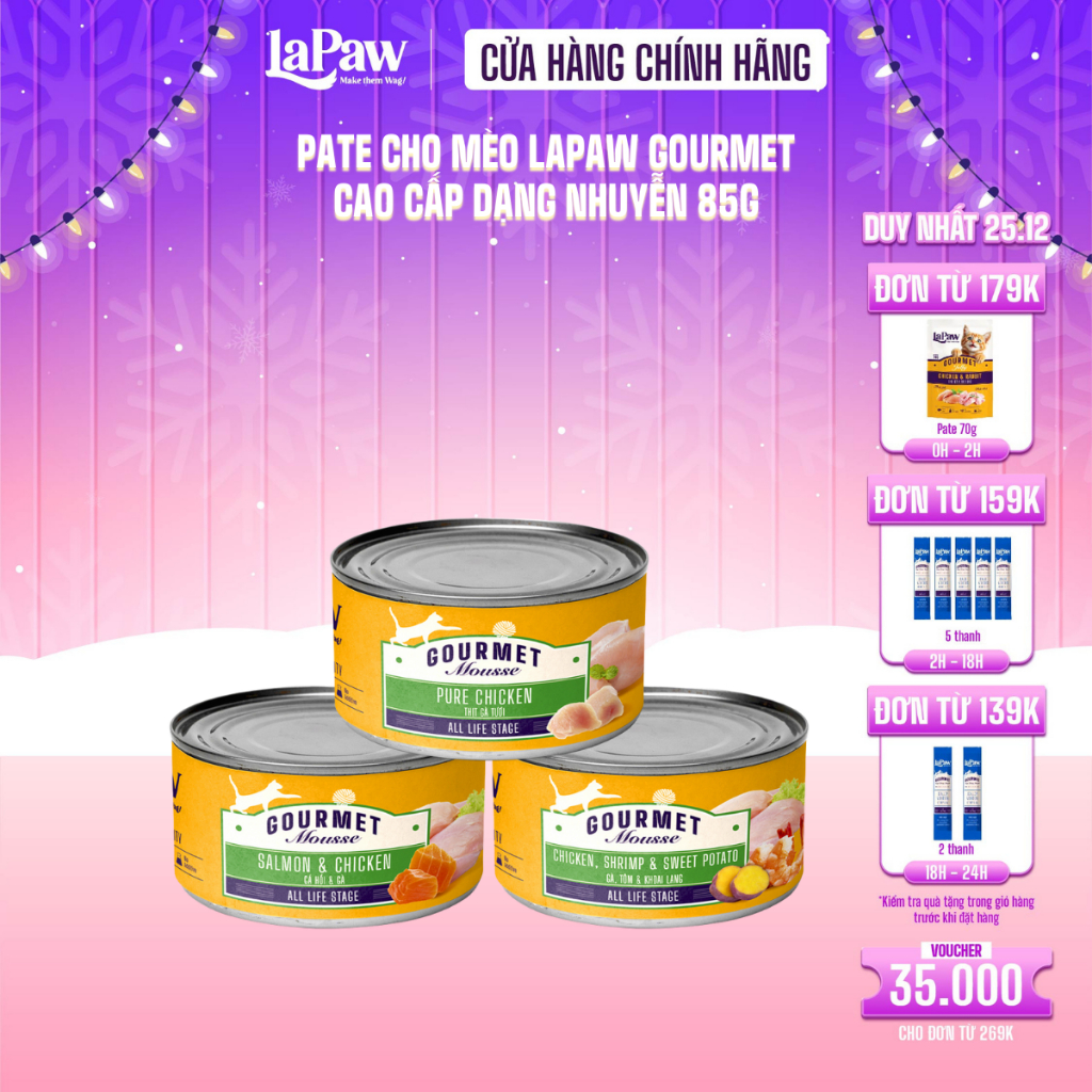 laPaw Gourmet Pate dạng nhuyễn cho mèo mọi lứa tuổi 85G | Shopee Việt Nam