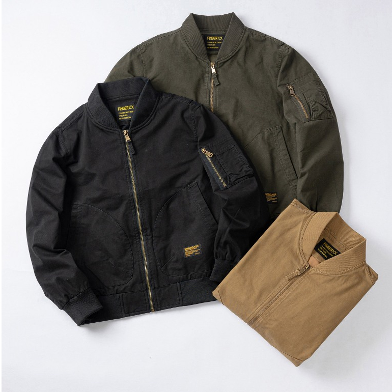 Áo Khoác Nam Bomber Classic DENIMST 869, Chất Liệu Kaki | Shopee Việt Nam