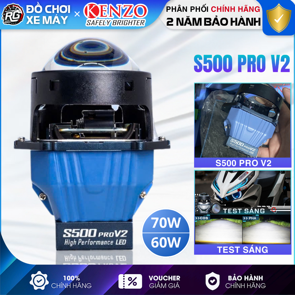Kenzo S500 Pro V2 - Đèn Bi Cầu Led S500 Pro 70W Siêu Sáng, Nhiệt Màu ...