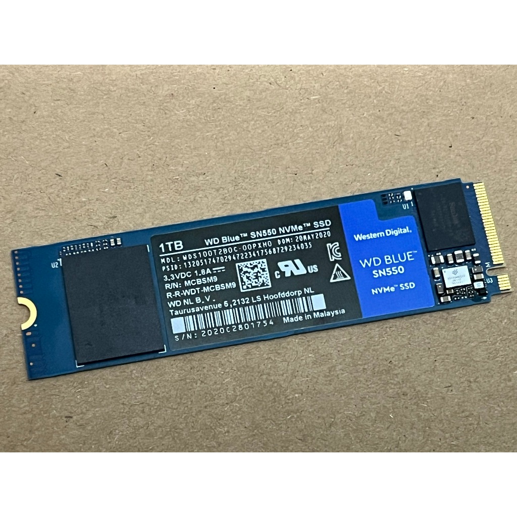 SSD Western Digital Blue SN550 PCIe Gen3 x4 NVMe M.2 1TB WDS100T2B0C ...