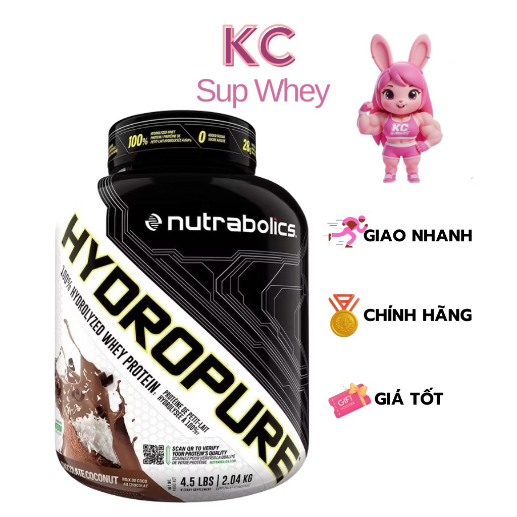 [CHIẾT] Sữa tăng cơ Nutrabolics Hydropure whey protein thủy phân 4.5Lbs ...