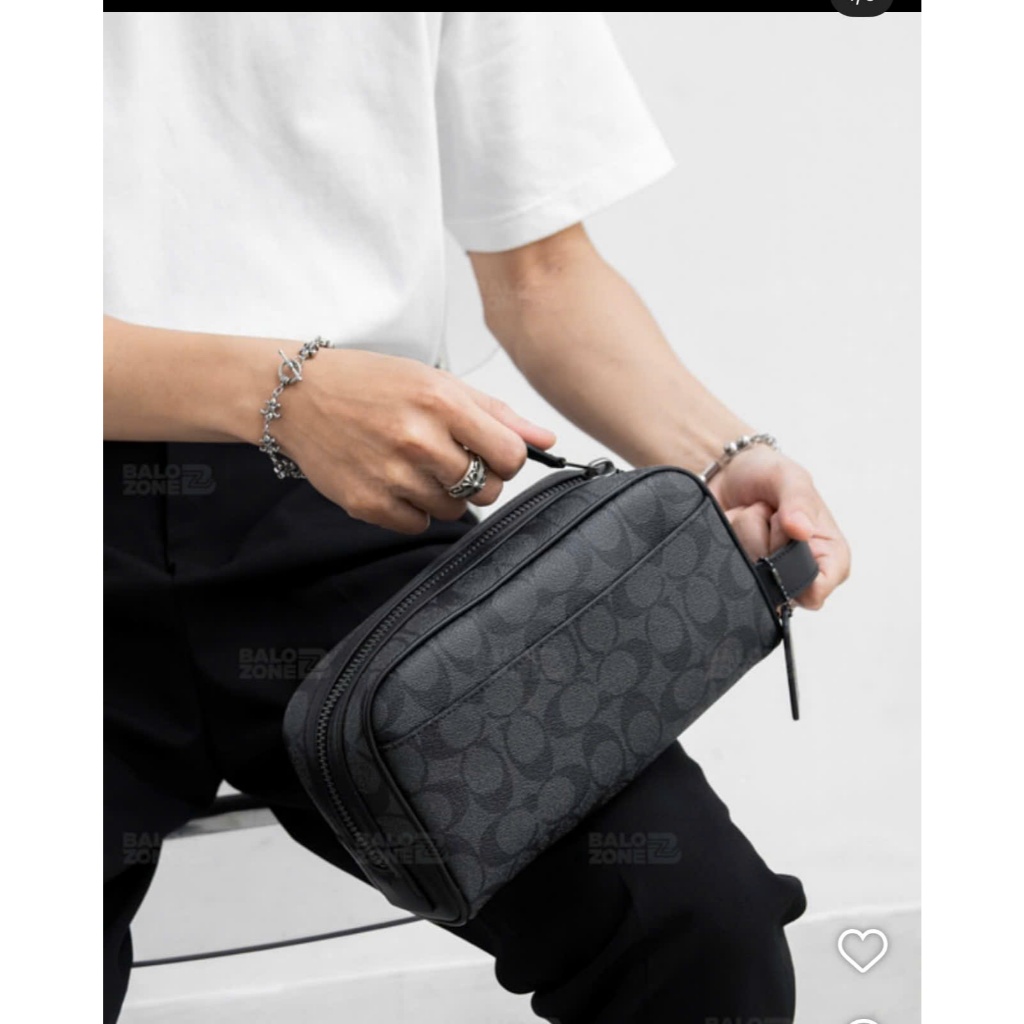 Coach Small Travel Kit In Signature Canvas | Shopee Việt Nam