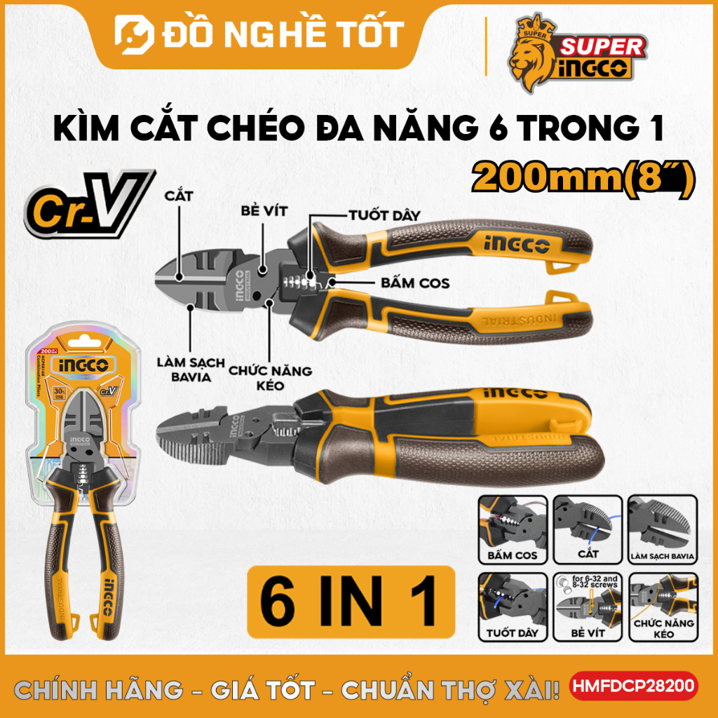 Kìm Cắt Đa Năng 6-in-1 INGCO HMFDCP28200 – Một Kìm Làm Được Nhiều Việc ...