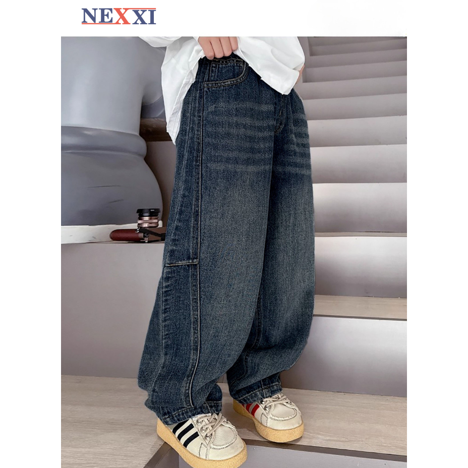 Quần Jean Dài Bé Trai Form Rộng Logo Da NEXXI, Chất Vải Jean Cotton ...