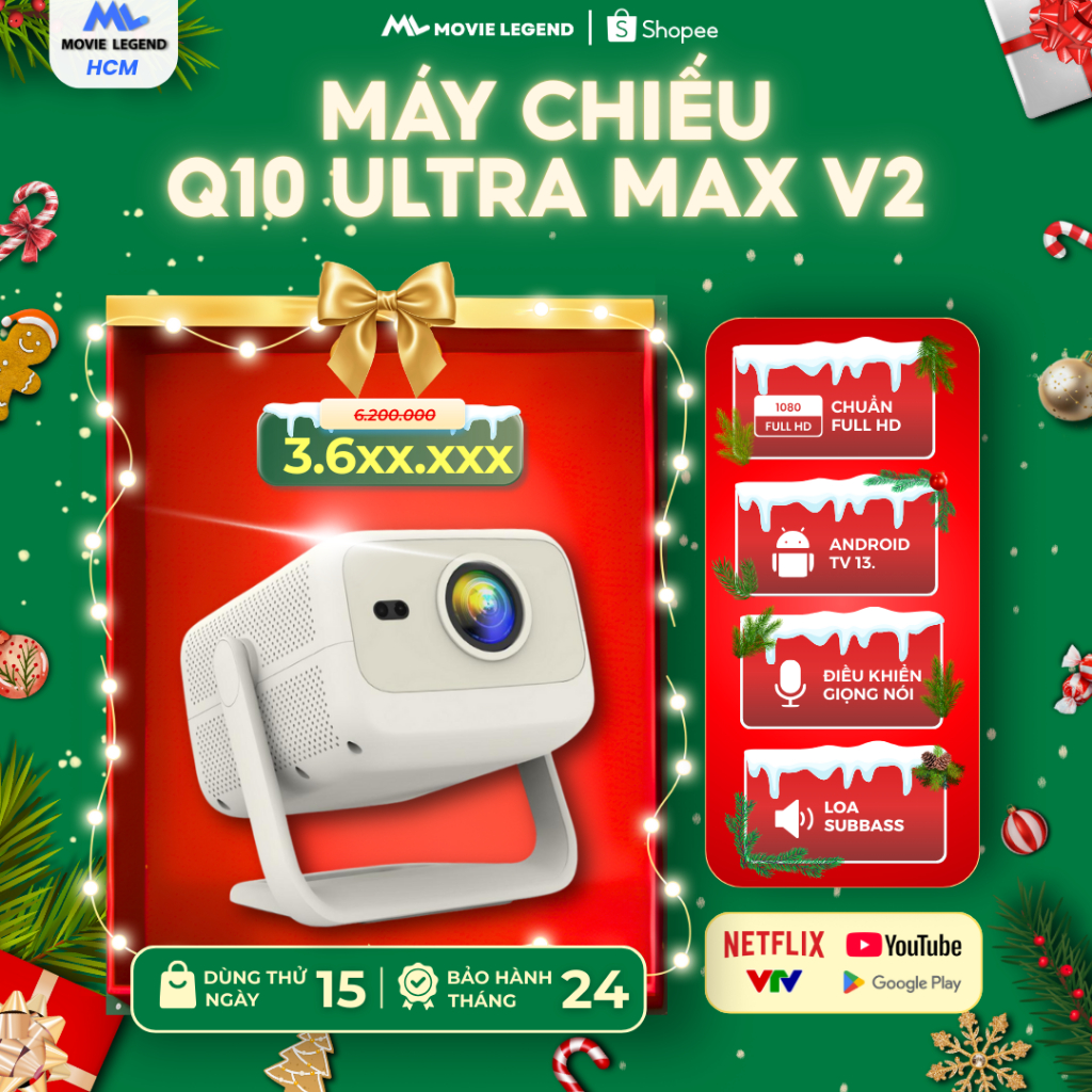 [ NEW HCM ] Máy Chiếu Q10 Ultra Max Version 2 - Máy Chiếu Movie Legend ...