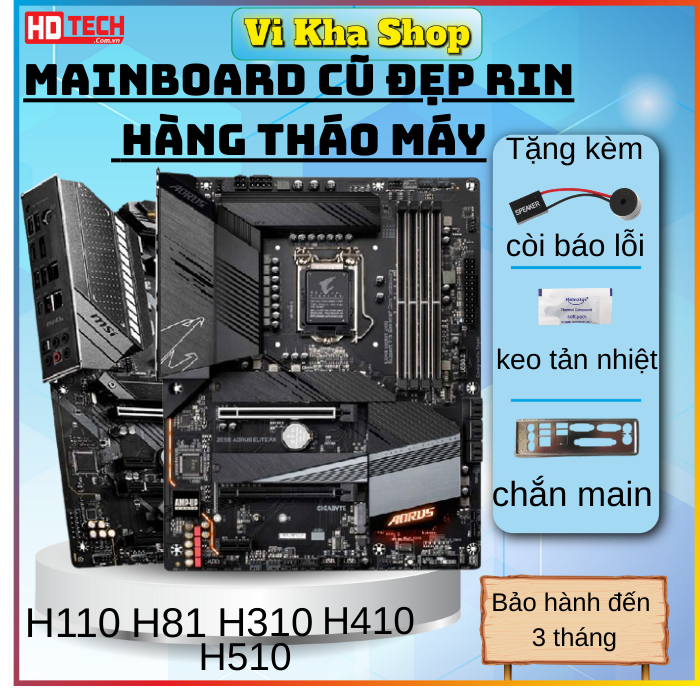 mainboard h81 h110 h310 h410 h510 cũ đẹp rin hàng tháo máy tặng kèm keo ...