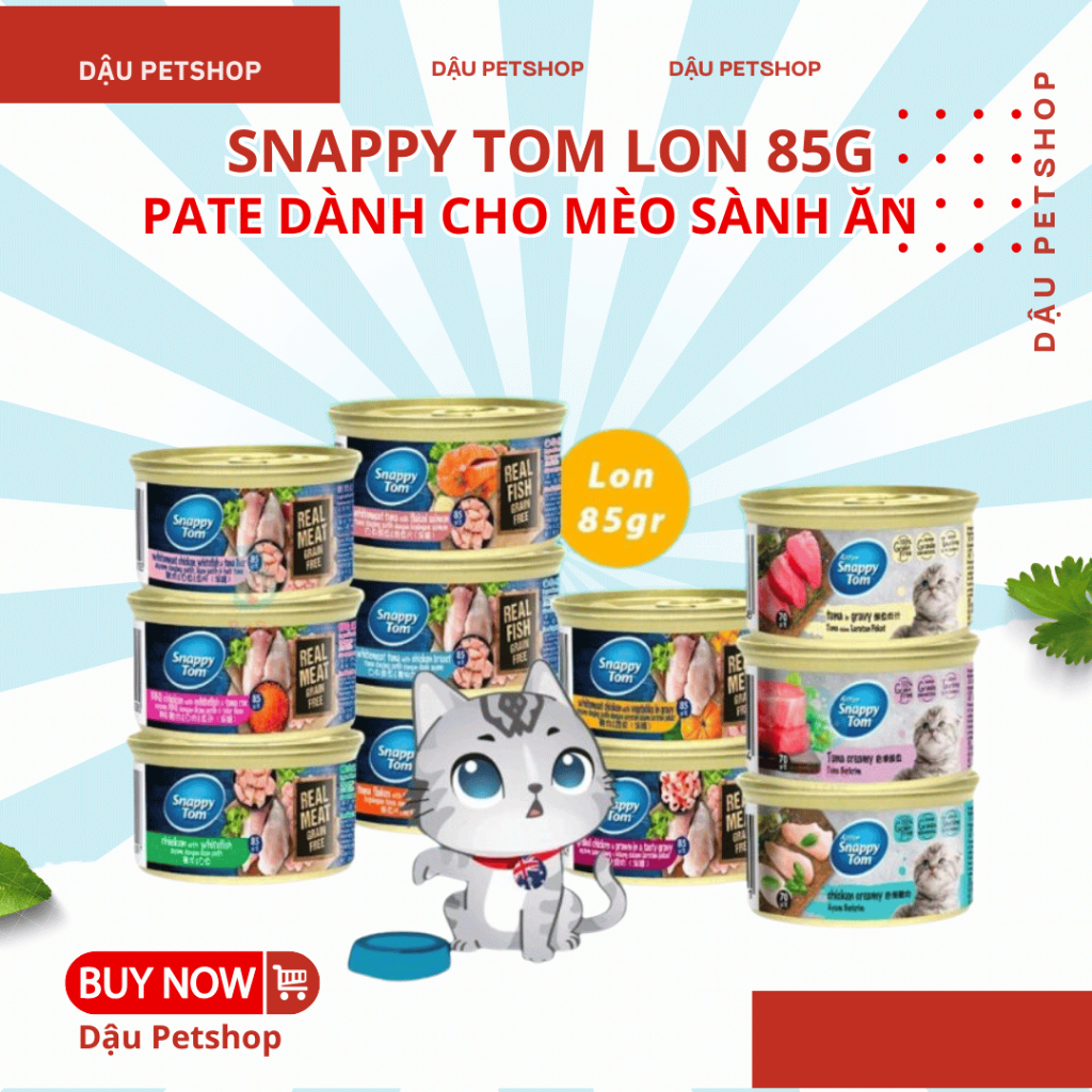 😺🍖 Snappy Tom Premium 85g – Pate Cho Mèo Mọi Lứa Tuổi, Protein Cao ...