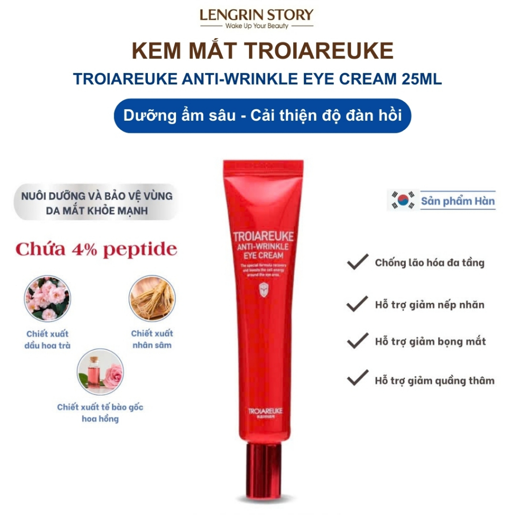 Kem Mắt Troiareuke Anti-Wrinkle Eye Cream Kem Giảm Thâm Mắt Giảm Nếp ...