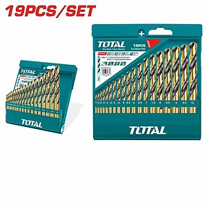 Bộ 19 mũi khoan sắt HSS AKDB1195/ TACSD0195/TAKSDB9195 màu xanh total ...