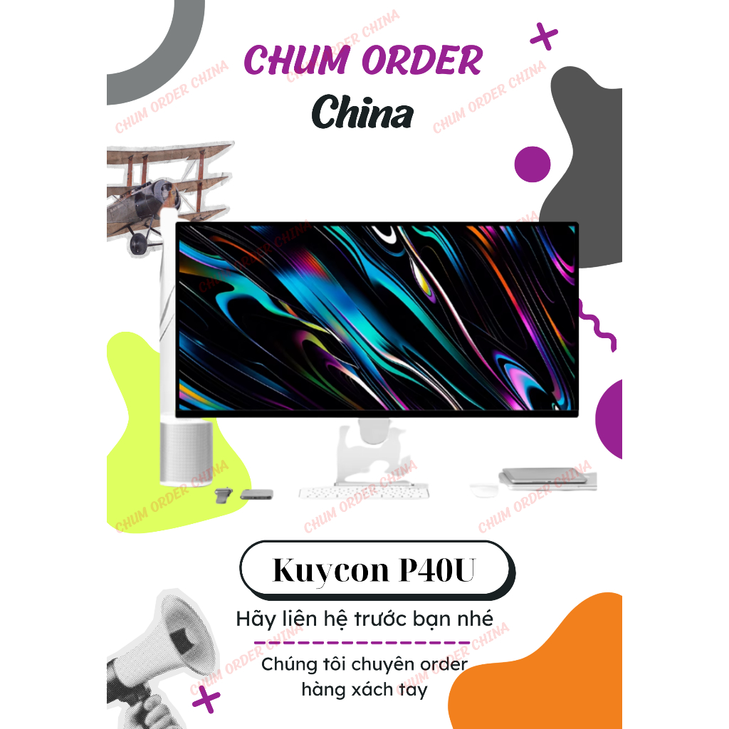 Màn hình Coolux 5K P40Uinch siêu rộng, thiết kế đồ họa, chỉnh sửa video ...