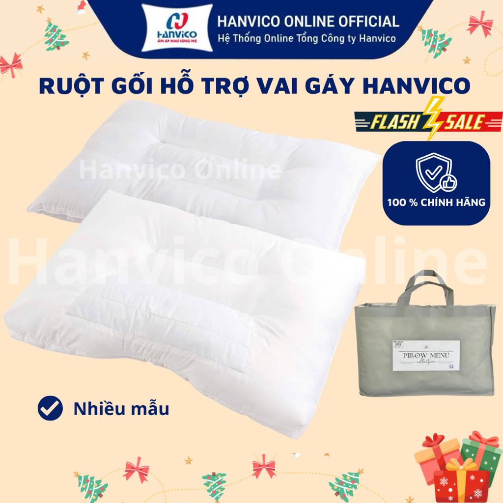 Ruột Gối Hỗ Trợ Vai Gáy Hanvico Chính Hãng, Chống Đau Mỏi, Nâng Đỡ Cổ ...