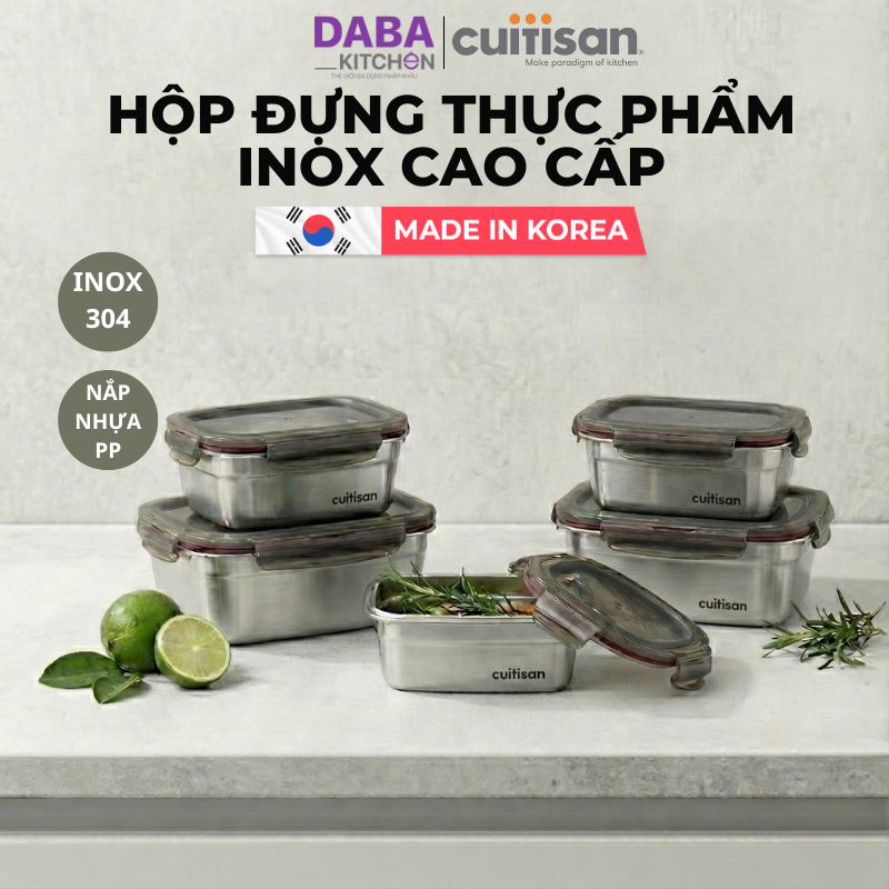 [LIVE] Hộp Đựng Thực Phẩm Inox Cuitisan Flora Chữ Nhật Khay Đựng Đồ Ăn ...