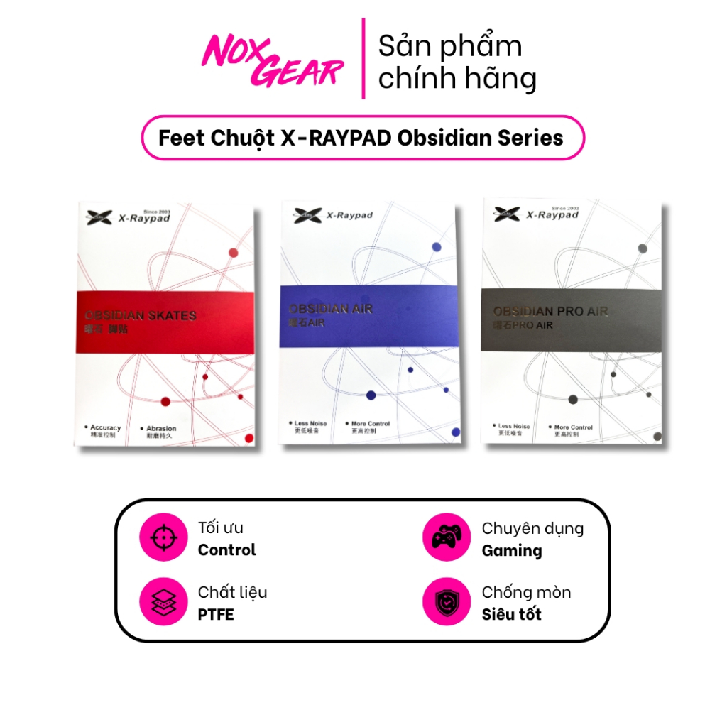 Mouse Feet X-Raypad Obsidian Control | Shopee Việt Nam