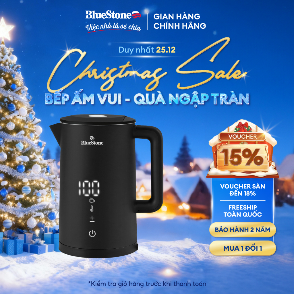 Ấm Siêu Tốc Bluestone KTB-3466 I 1.5 Lít - 2200W I 2 Lớp Cách Nhiệt I ...