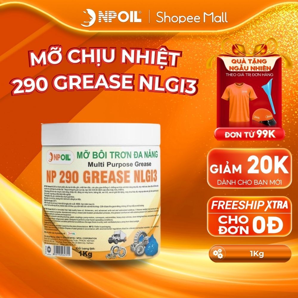 Mỡ bôi trơn chịu nhiệt NPOIL 290 Grease hũ 1kg | Shopee Việt Nam