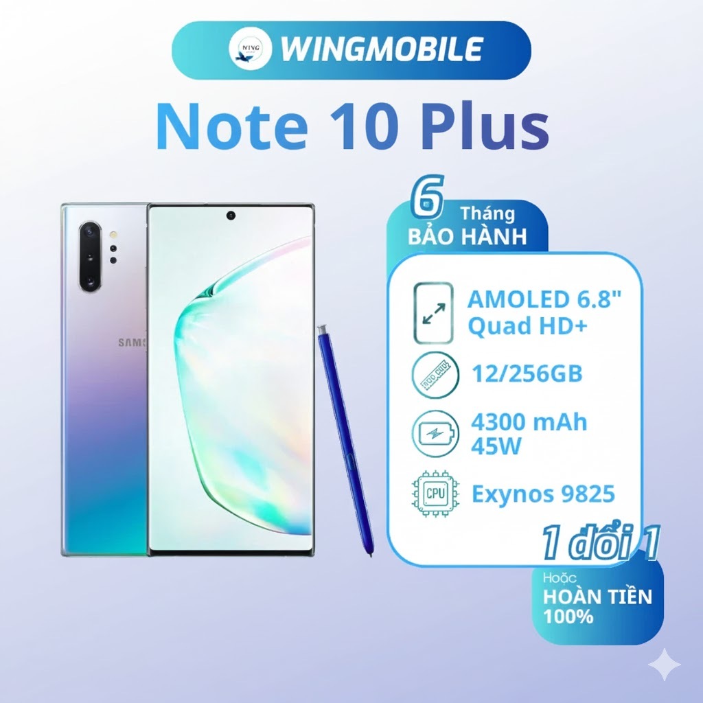 DT SS Galaxy Note10Plus ram 12/256GB 2sim, màn hình amoled 6.8inches ...