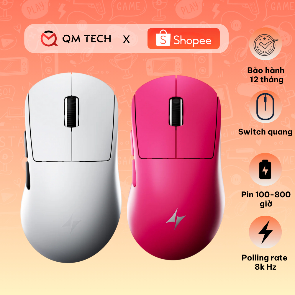 Chuột chơi game không dây form công thái học ATK Y9 Ultimate ...