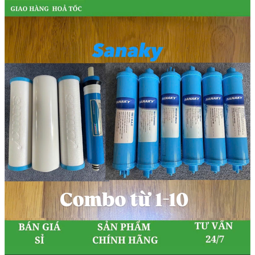 Combo 10 Lõi Lọc Sanaky - Hàng chính hãng - Dùng thay cho các máy lọc ...
