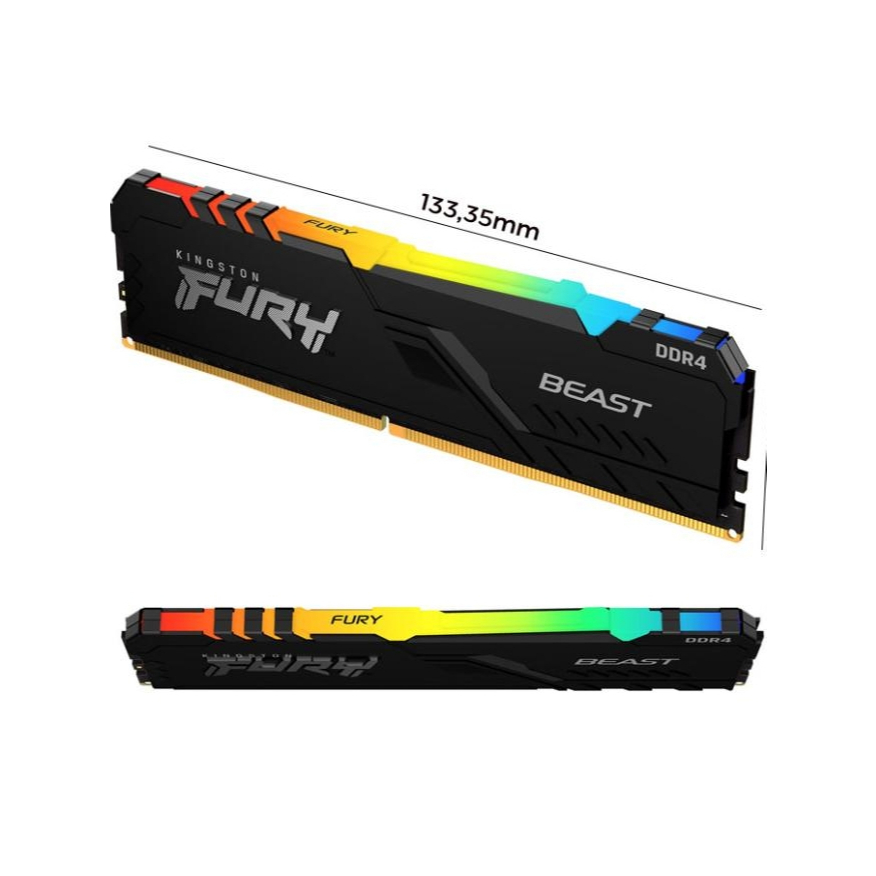 Kit Ram Máy Tính Kingston Fury Beast RGB 16GB (8x2) 3200Mhz DDR4 BẢO ...