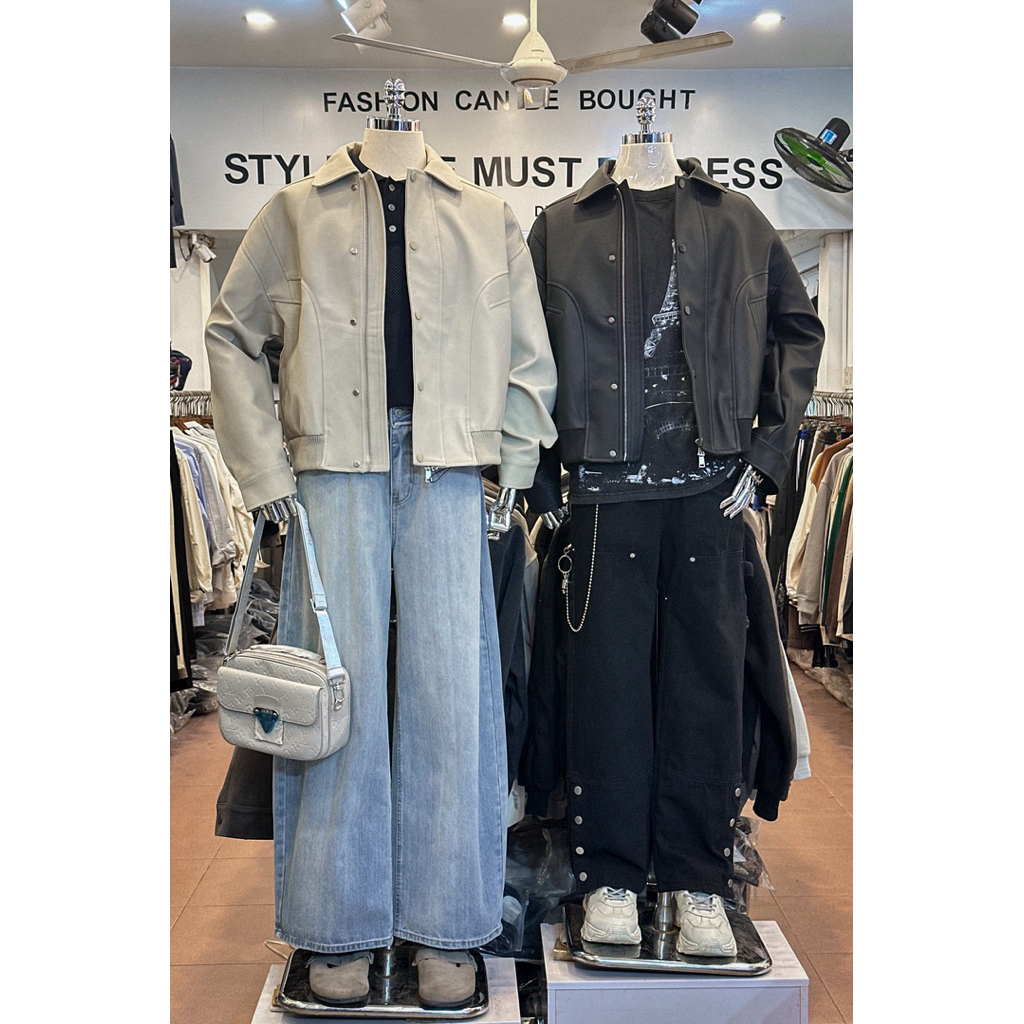 [GREAT MAN] ÁO KHOÁC DA CAO CẤP A569 | FORM RỘNG UNISEX | Shopee Việt Nam