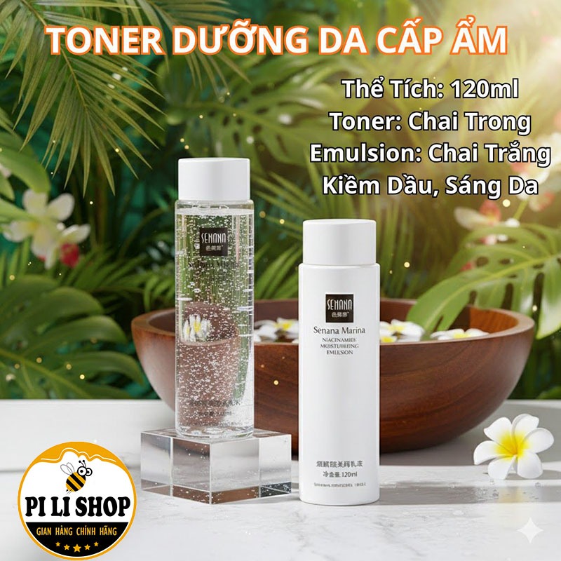 Nước Hoa Hồng Toner Senana 120ml Dưỡng Ẩm Dịu Da, Toner Và Emulsion Cân ...
