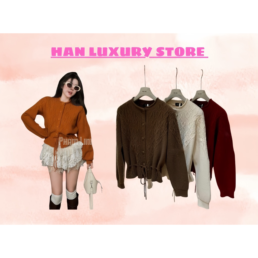 ÁO LEN PELUM DÂY RÚT NHŨ CÚC BỌC HÀNG QCL1 VỀ BẢNG 4 MÀU CHUẨN HÌNH ...